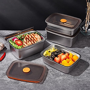 GIUOIDUO 20 PCS Food Storage Containers with Lids Airtight (10 Containers & 10 Lids)，stainless steel food containers leak proof storage box with lid Locking Food Storage Container freezer storage