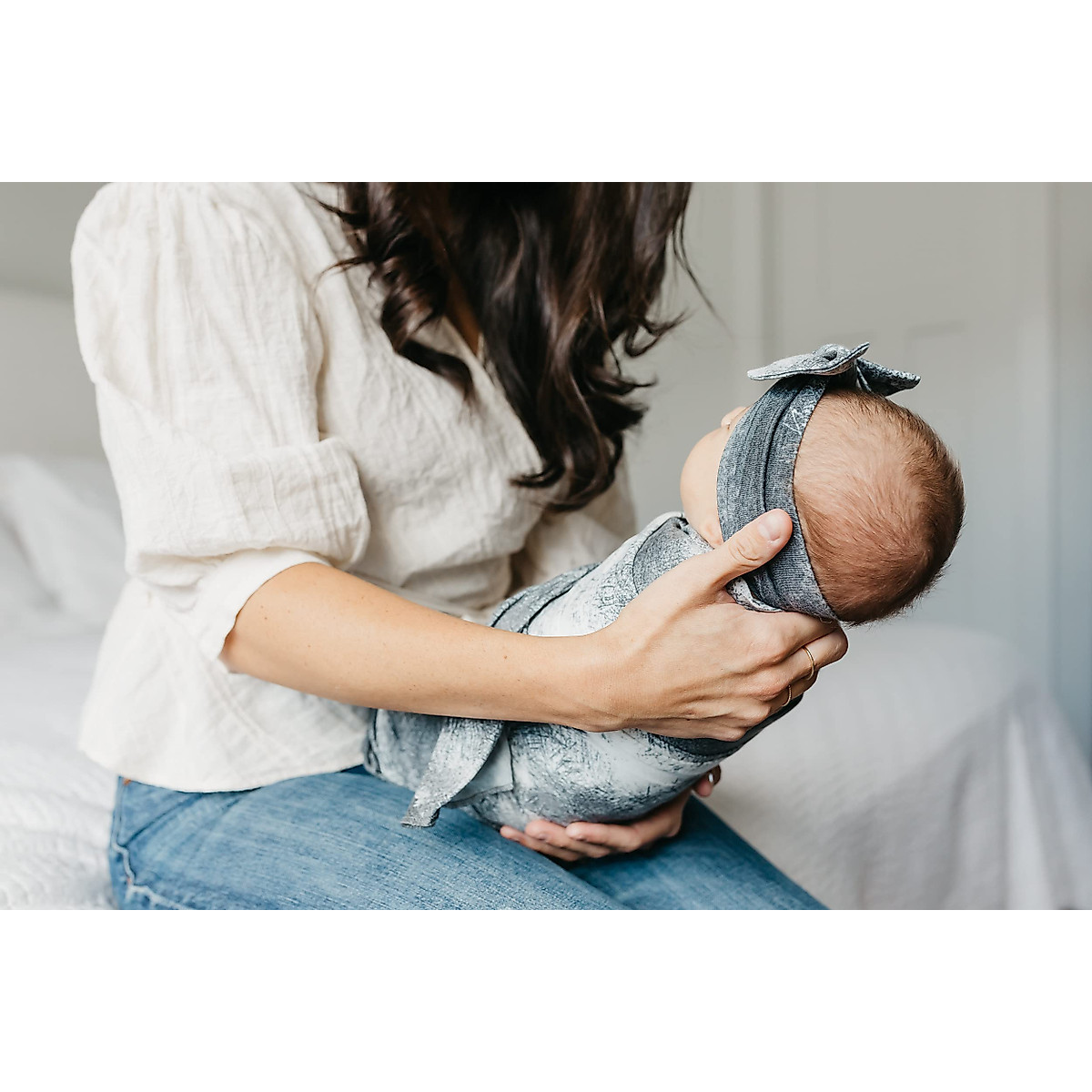 Copper Pearl Large Premium Knit Baby Swaddle Receiving Blanket Thrasher