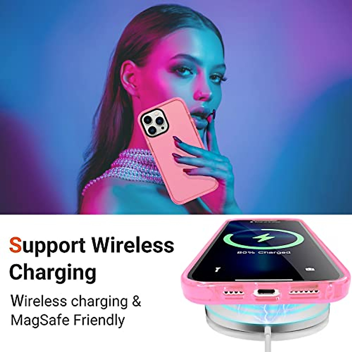 Neon Clear Case for iPhone 11 Pro Max, Cute Retro Vibrant Design Phone Cases for Women 80s Accessories,Camera Protector Cover Soft Silicone Shockproof Protective Case for iPhone 11 Pro MAX 6.5inch