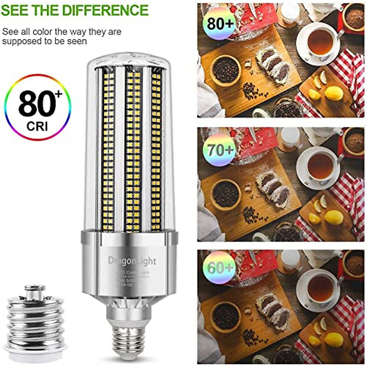 DragonLight 100W Commercial Grade Corn LED Light Bulb(800 Watt Equivalent) E26/E39 Large Mogul Base LED Lamp