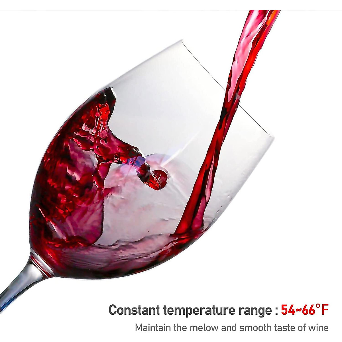 JINJUNYE Wine Cooler Refrigerator, Wine Fridge Small Countertop with Digital Temperature Control, 12 Bottle Mini Freestanding Wine Cellar for Wine, Beer, Gift for Wine Lover