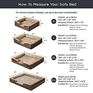 Bedsure Orthopedic Dog Bed for Medium Dogs - Waterproof Dog Bed Medium, Foam Sofa with Removable Washable Cover, Waterproof Lining and Nonskid Bottom Couch, Pet Bed, Brown