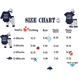3PCS Baby Boys' Daddy's New Fishing Buddy Outfit Set Short Sleeve Bodysuit, Blue02, 0-3 Months