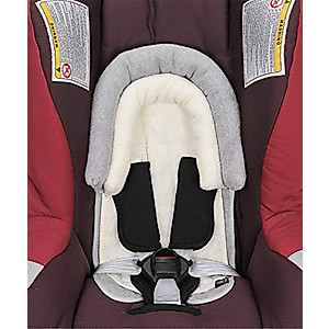 Long-Ci 2-in-1 Baby Insert Cushion Pad with Head Neck Body Support Pillow in Plush Terry for Newborn (Pink Beige)