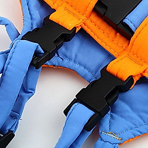 Toddler Baby Walking Harness Assistant Belt Kids Handheld Learning Walk Helper Support Trainer Tool (Baby Walking Harness - Blue Orange, 6-14 Months)