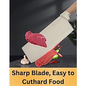 TheTJShop Kitchen Knife Set, TheTJShop 6-Piece Ultra Sharp Kitchen Knife Set with Khaki Block - Professional Anti-Rust Stainless Steel Chef Knifes for Home & Kitchen | Khaki |, 12*12*25cm