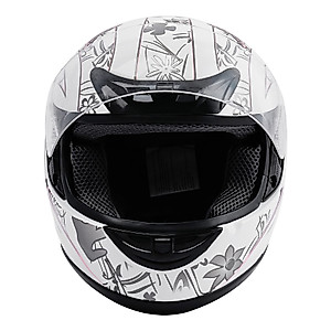 TCMT DOT Motorcycle Butterfly Flip Up Full Face Street Dirt Bike ATV Motocross Adult Helmet with Open Face Sun Shield