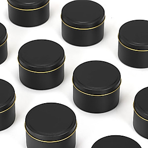 sonviitins Black Candle Tins 24 Pieces,8oz Candle tin with Lids,Candle Jars for Candles Making, Arts & Crafts, Storage, and Gifts