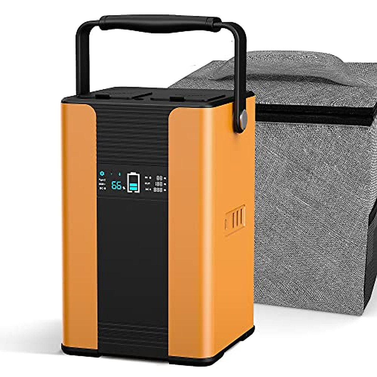 Portable Power Station 300W - Indoor & Outdoor Battery Powered Outlet with AC, Car, and USB C Recharging - Small Power Generator - 115v AC, 12v DC, and USB Outlets