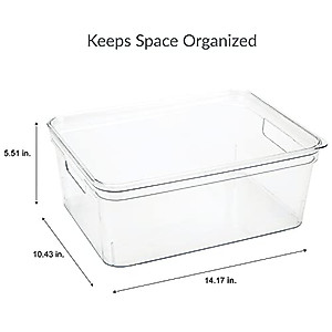 Simplify Medium, Super Clear Lidded Storage Bin