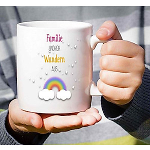 Inspirational - Emigration Quote Gift Idea for Daughter-in-laws on Graduation - Grey Multicolor Unisex Sweat 11 Oz White Ceramic Coffee Mug