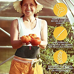 ORTONYX Umbilical Hernia Belt for Men and Women - Abdominal Support Binder with Compression Pad - Navel Ventral Epigastric Incisional and Belly Button Hernias Surgery Prevention Aid (Large-XXL)