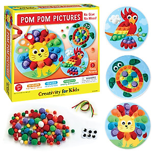 Creativity for Kids Pom Pom Pictures: Animals - Preschool Learning Activities, Sensory Toys for Toddlers, Toddler Arts and Crafts for Ages 3-5+