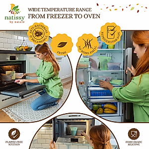 Reusable Bags Silicone, 8-Pack Silicon Storage Food Bags for Sandwich, Snacks and Lunch, Large & Small Silicone Bags Reusable Storage, Thick Silicone Food Containers, Freezer Baggies Dishwasher Safe