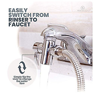SmarterFresh Pet Faucet Sprayer Set, Pet Bath Spray Dog Shower for Home Dog Washing Station - Hand Shower Spray Faucet Attachment with Hose - Easy 10-Minute Install