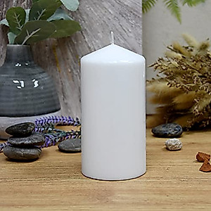 Zest Candle Pillar Candles, 3 by 6-Inch, White s