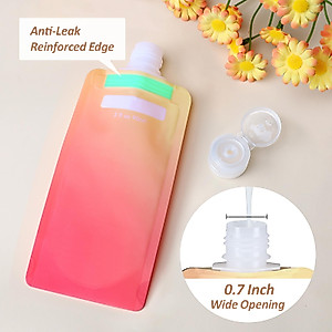 PACKISM Travel Pouches for Toiletries - 12 Pack Leak Proof 3oz TSA Approved Travel Size Containers, Stand Up, Slim & Lightweight Design, Take up Less Space, Pack More Liquids