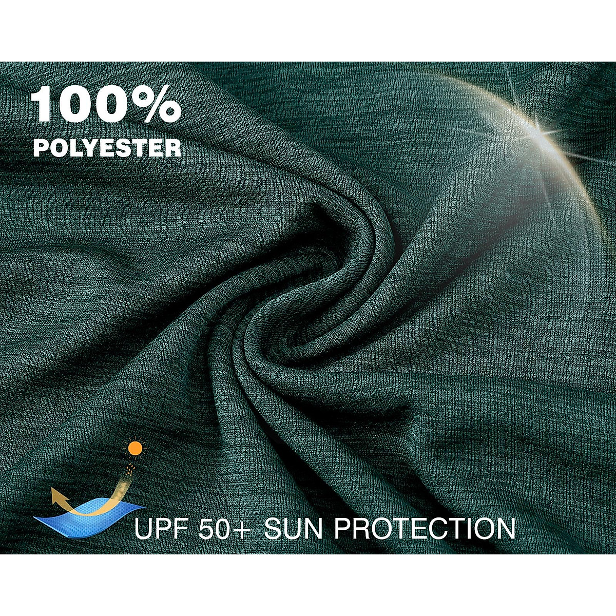 TBMPOY Womens UPF 50+ Sun Protection Hoodie Shirt Long Sleeve Fishing Hiking Outdoor UV Shirt Lightweight Blackish Green XL