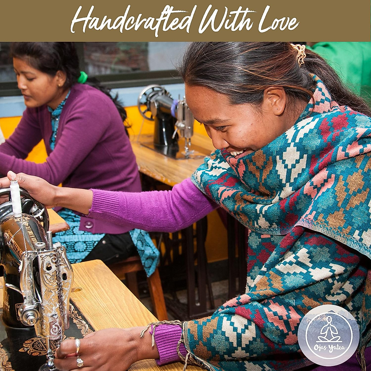 Ojas Yatra Pure Himalayan Hemp Backpack Large - Boho/Hippie Student Laptop Backpack for Women & Men - Handmade Notebook Bag for Travel & Festivals