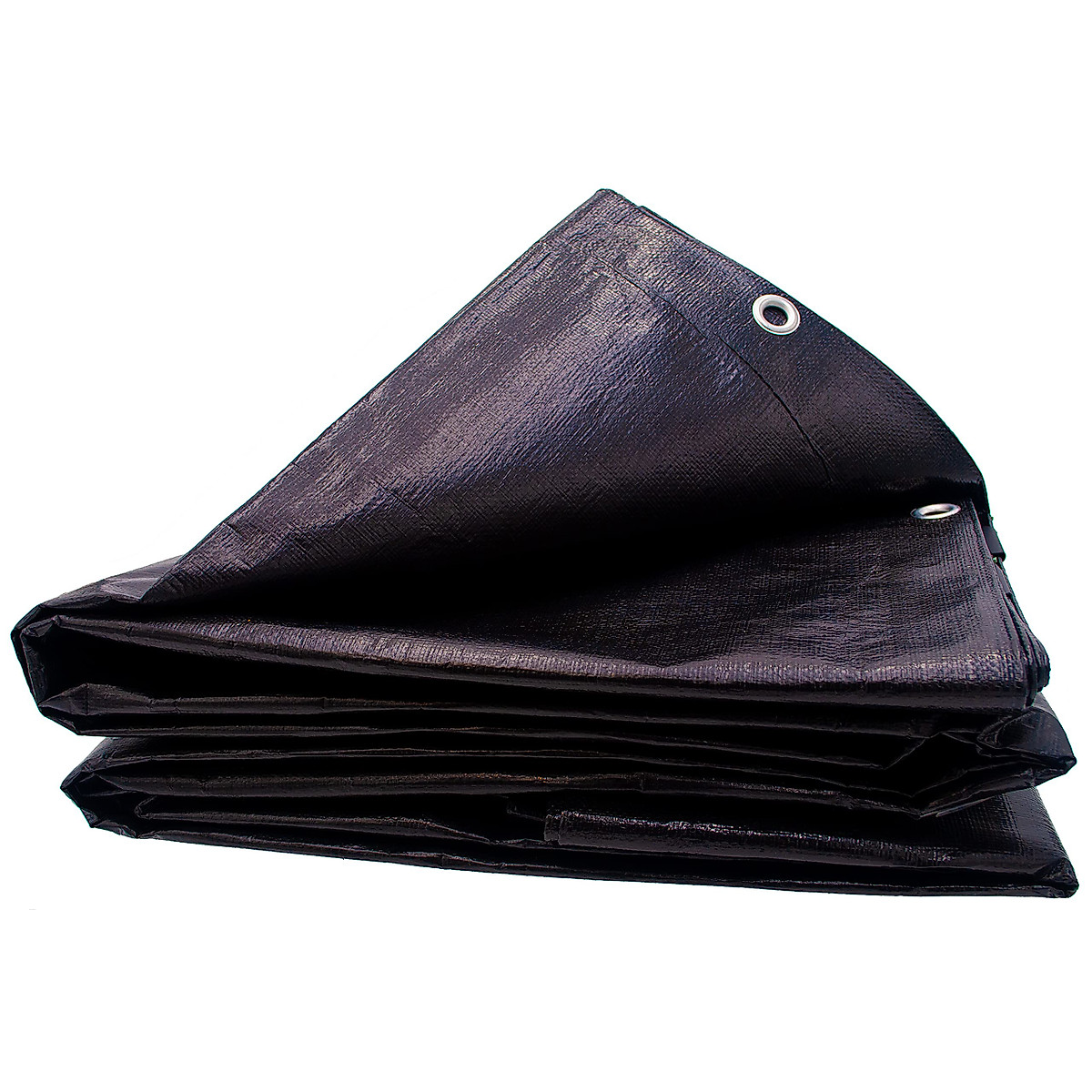 10 Ft. X 30 Ft. Heavy Duty 6 Oz. Black Poly Tarp 11-12 Mil Thick
