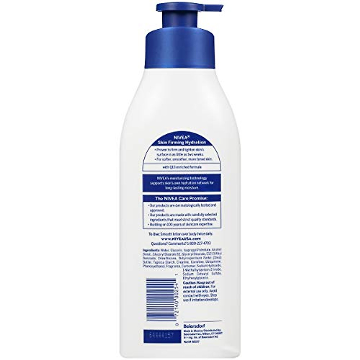 NIVEA Skin Firming Sheer Hydration Body Lotion with Q10 and Creatine, Skin Firming Lotion for Firmer Skin in as Little as Two Weeks, 16.9 Fl Oz Pump Bottle