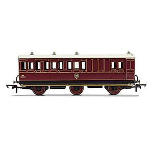 Hornby R40093 NBR 6 Wheel Unclassed Coach 472, Red