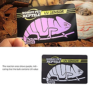 HEEPDD 5Pcs Quick Test UVB Sensor Cards, Reptile UV Tester Heating Lamp Photochromic UVB Card Indicator for UVA UVB Reptile Bulb Light Lamp