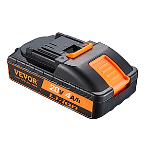 VEVOR 20V 4.0Ah Lithium-Ion Battery - High-Capacity Replacement Battery Pack for Power Tools Batteries, Compatible with 20V Cordless Power Tools