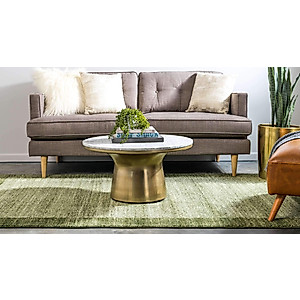 Unique Loom Del Mar Collection Area Rug - Abigail (5' 3" x 8' Rectangle, Light Green/ Ivory)