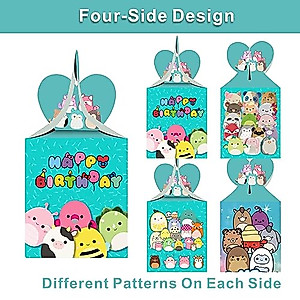 MIUXE 𝓢𝓺𝓾𝓲𝓼𝓱𝓶𝓪𝓵𝓵𝓸𝔀𝓼 Birthday Party Supplis, 𝓢𝓺𝓾𝓲𝓼𝓱𝓶𝓪𝓵𝓵𝓸𝔀𝓼 Birthday Party Decorations incude 12pcs Party Boxes Goodie Boxes