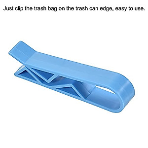 MECCANIXITY Garbage Bin Clip Kitchen Trash Can Waste Basket Garbage Bin Clamp Non-Slip Clip Clamp Blue, Pack of 16