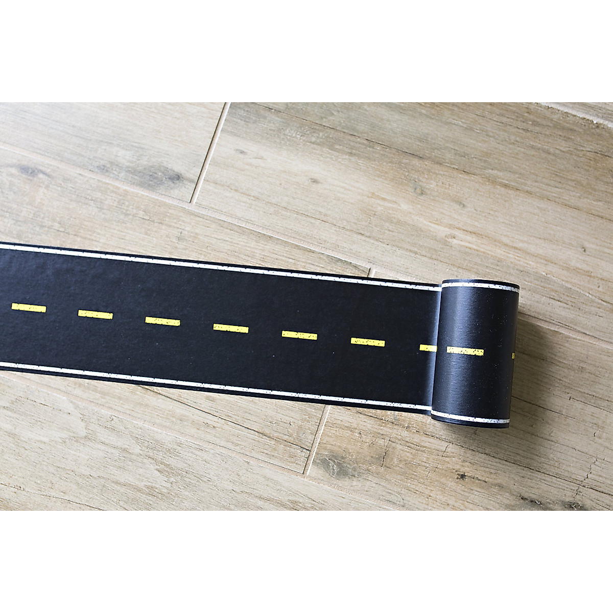 Car Tape, Extra Long and Wide! 3.5 in x 50 ft, Toy Car Road Tape Track for Kids, Great Accessory to Die Cast Cars and Train Sets. Sticker with Printed Street to Play on Floors.