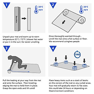 BesWin Office Chair Mat for Hardwood Floor, 71''×71'' Extra Large Desk Chair Mat for Hard Floor & Tile Floor, Heavy Duty Floor Protector for Home, Office, Kitchen, Living Room, Multi-Purpose
