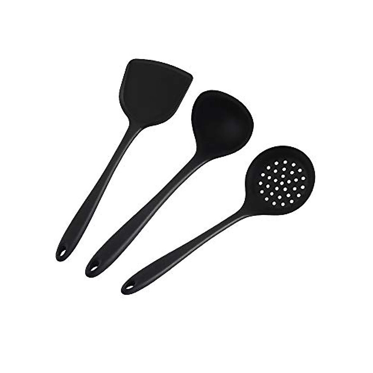 IRSHI LMMDP Silicone Skimmer Soup Spoon Non-Stick Heat-Resistant Soup Ladle Kitchen Utensil Tool