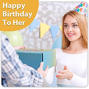 MEIGBFR Birthday Gifts for Women, Cute Birthday Gift Ideas for Sisters Best Friends Mom Birthday Present for Bestie BFF, Funny Birthday Basket Gift Set For Female Her