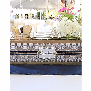 Wooden Planter Box, Rustic Barn Wood, Plastic Liner, Garden Decor, Restaurant and Wedding Decorations, Wedding Bouquets, Table Centerpiece, Rectangle, 12 x 4 Inches, (Rectangular), (Set of 4)