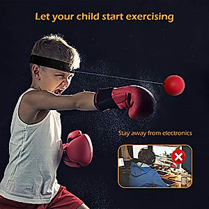 OLIKER Boxing Ball Family Pack Plus with Adjustable Headband,4 Boxing Ball Suitable Reaction,Agility,Punching Speed,Fight Skill and Hand Eye Coordination Training for Adults and Kids