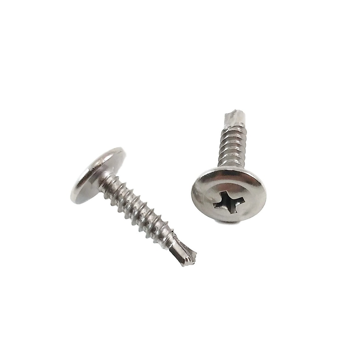 410 Stainless #8 x 3/4" Wafer Head Philips Self Drilling Sheet Metal Tek Screws, (1/2" to 1-5/8" Length in Listing), 100 Pieces, Modified Truss Head Self Driller (#8 x 3/4 inch)