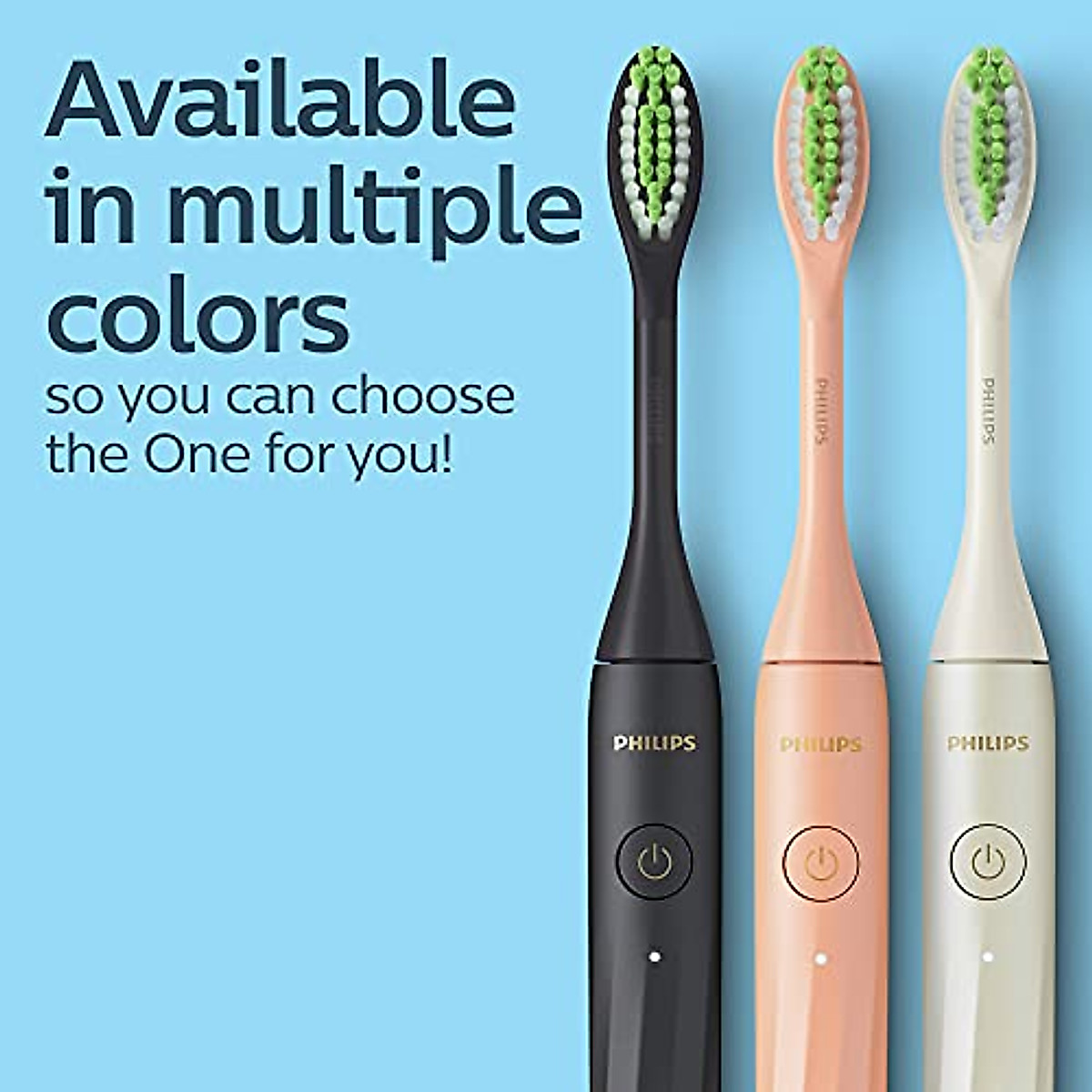 Philips One by Sonicare Rechargeable Toothbrush, Snow, HY1200/07, 1 Pack