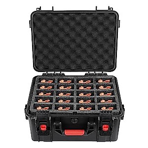Miniature Storage Hard Shell Figure Case - 80 Slot Figurine Minature Carrying Case with Foam Layer for Miniatures Compatible with Warhammer 40k, DND & More (80)