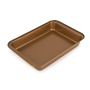 Eternal Living Copper Nonstick Bakeware Set (Heart Cake Pan and Cookie Sheet, 2 Piece)