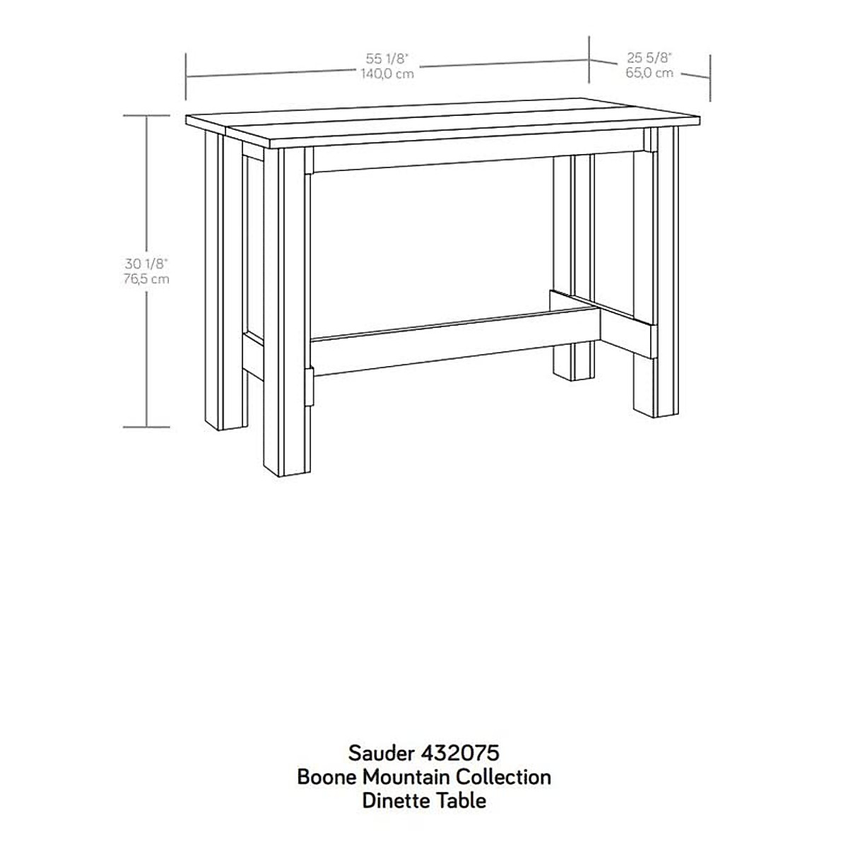 Sauder Boone Mountain Kitchen/Dining Room Table in Rustic Cedar, Rustic Cedar Finish