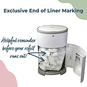 Dekor Plus Hands-Free Diaper Pail | White | Easiest to Use | Just Step – Drop – Done | Doesn’t Absorb Odors | 20 Second Bag Change | Most Economical Refill System |Great for Cloth Diapers