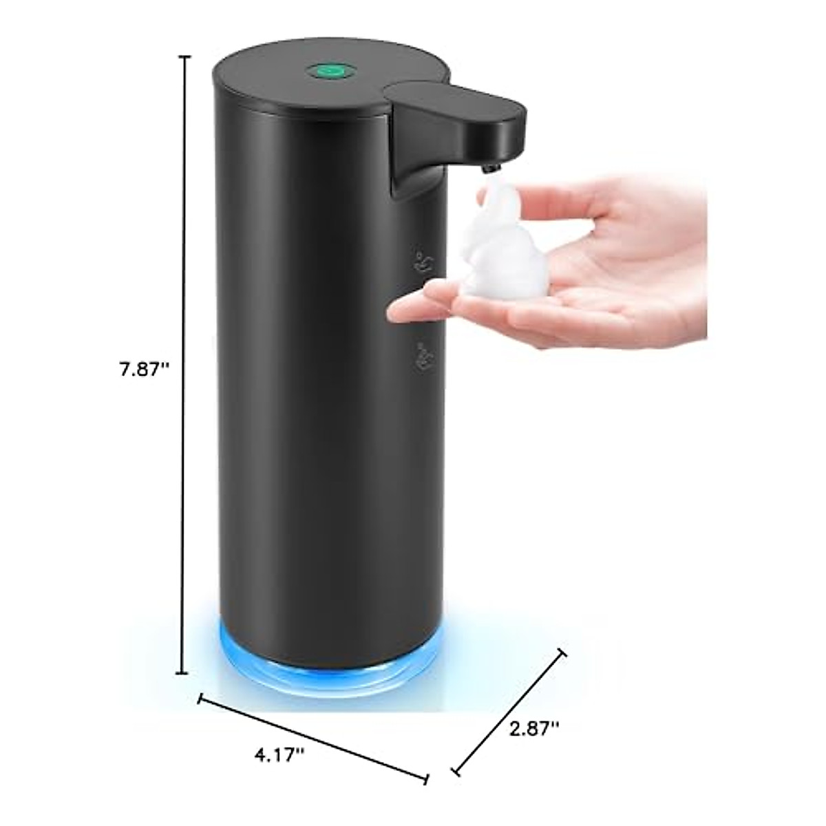 Soap Dispenser, Stainless Steel Touchless Soap Dispenser LAOPAO Rechargeable Automatic Foaming Soap Dispenser for Bathroom 9oz Foam Soap Dispenser Hand Soap Pump for Kitchen Xmas Gift