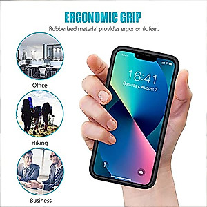 Battery Case for iPhone 13,7000mAh Ultra-Slim Portable Charger Case Rechargeable Battery Pack Charging Case Compatible with iPhone 13 (6.1 Inch)-Black