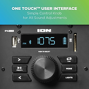 Ion Audio Total PA Glow MAX - Bluetooth Speaker, PA System with Microphone Stand & Party Lights (Renewed)