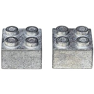 Pinewood Pro Zinc Brick Weights for Pinewood Derby and Lego Derby Car Racing Two 2x2 Bricks .88oz Total Weight
