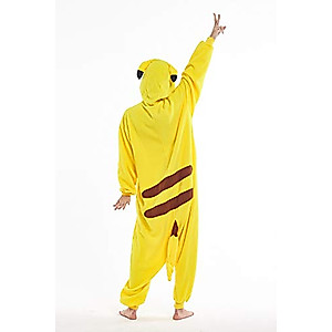 Sqlszt Animal Adult Onesie One Piece Cosplay Pajamas Jumpsuit Costume for Women Men Halloween christmas M Yellow