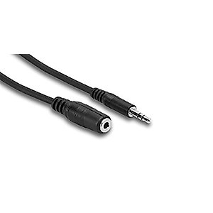 Hosa MHE-105 3.5 mm TRS to 3.5 mm TRS Headphone Extension Cable, 5 Feet