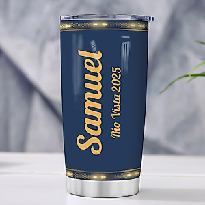 wowcugi Personalized Graduation Tumbler Senior Class Of 2025 Custom Cups with Lid 20oz 30oz Coffee Mugs Graduation Gifts Masters Tumblers for Men Women Graduating Daughter Son (Navy)